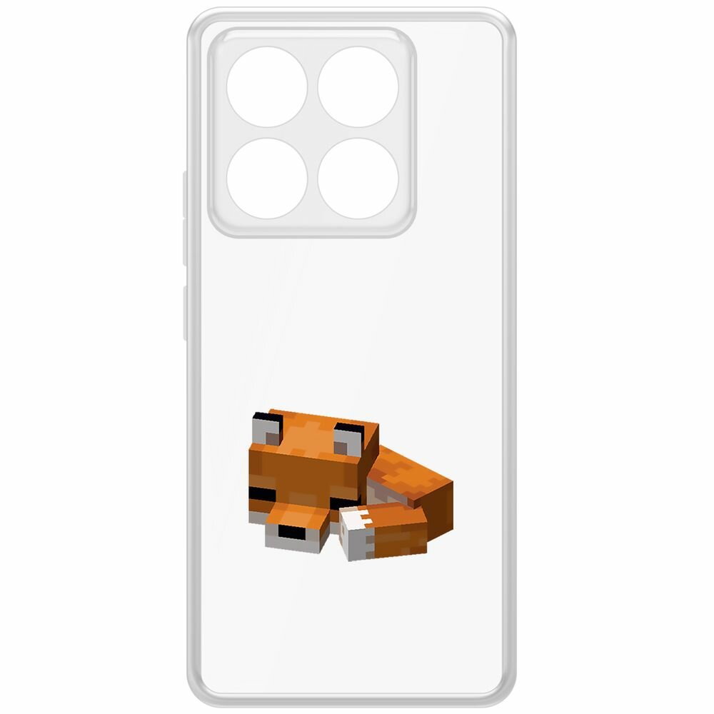 Чехол-накладка Krutoff Clear Case Minecraft-Спящий Лисенок для Xiaomi 14T Pro