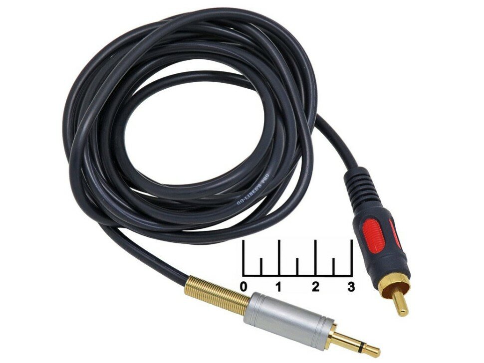 Шнур 1RCA-AUD 3.5 моно 2.3м (тату)