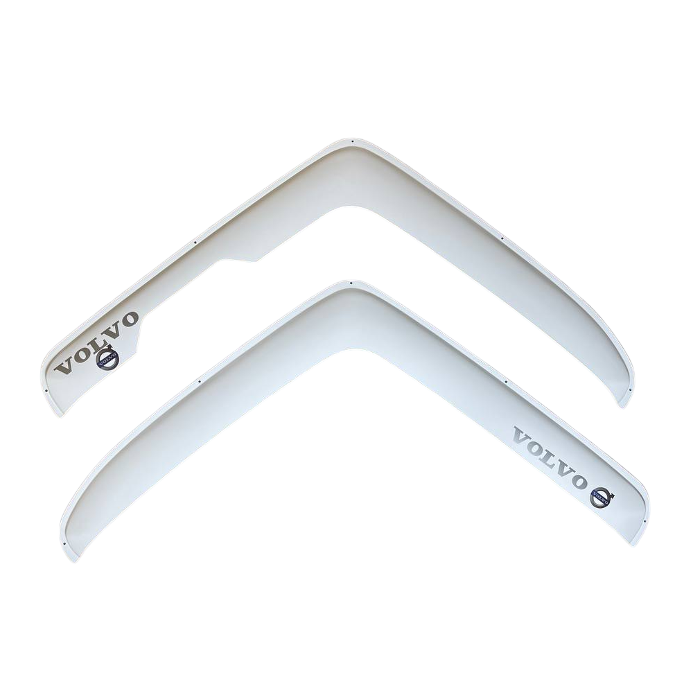 Дефлектор двери (ветровики) с лого на VOLVO FH12, Белые