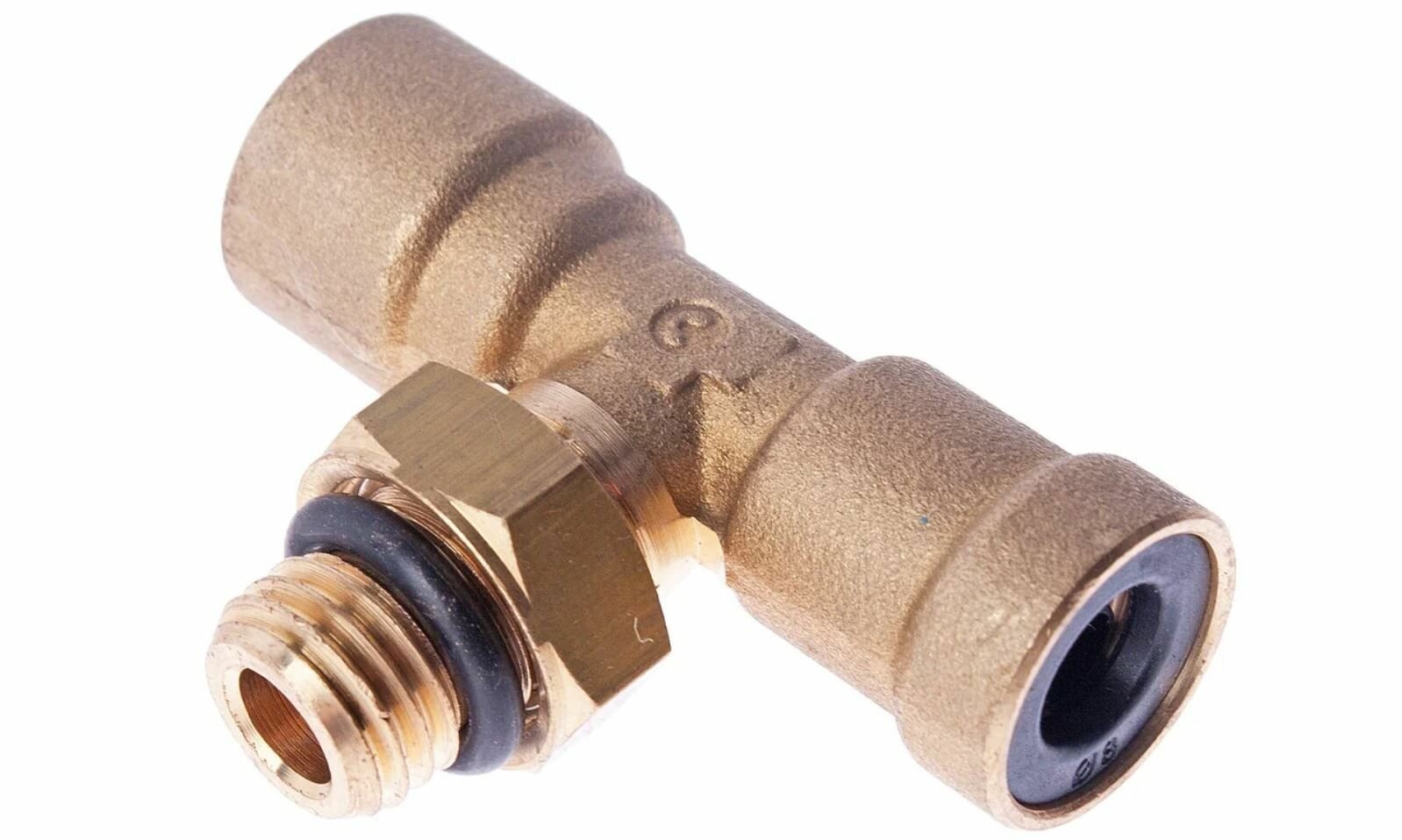 Фитинг T-образный горизонтальный автоматический D8 на D8 на М22х1,5 (латунь) 9412 8-M22x1,5TC CAMOZZI
