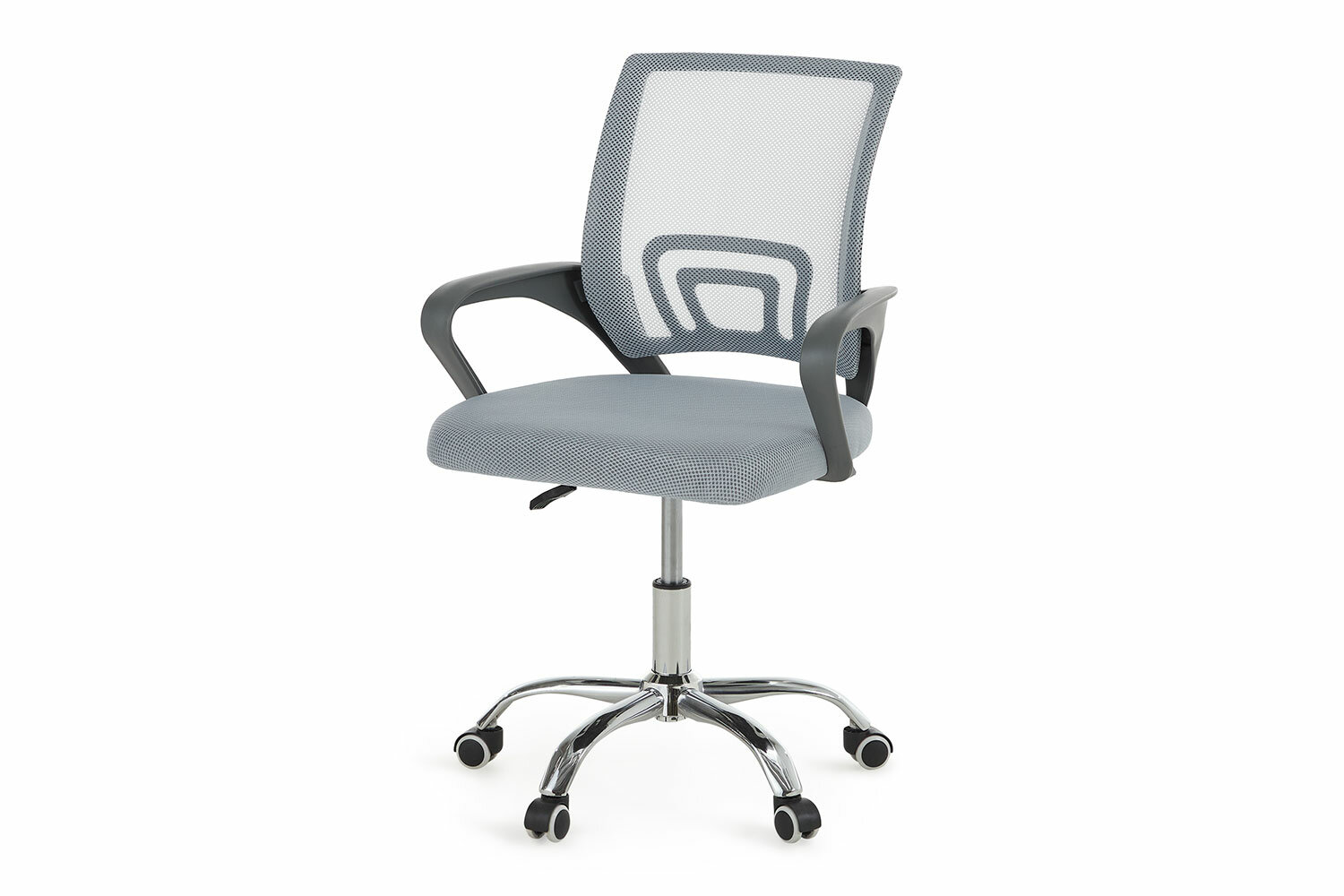 Кресло рабочее DREAM 58х85х56, светло-серый, хром, серый