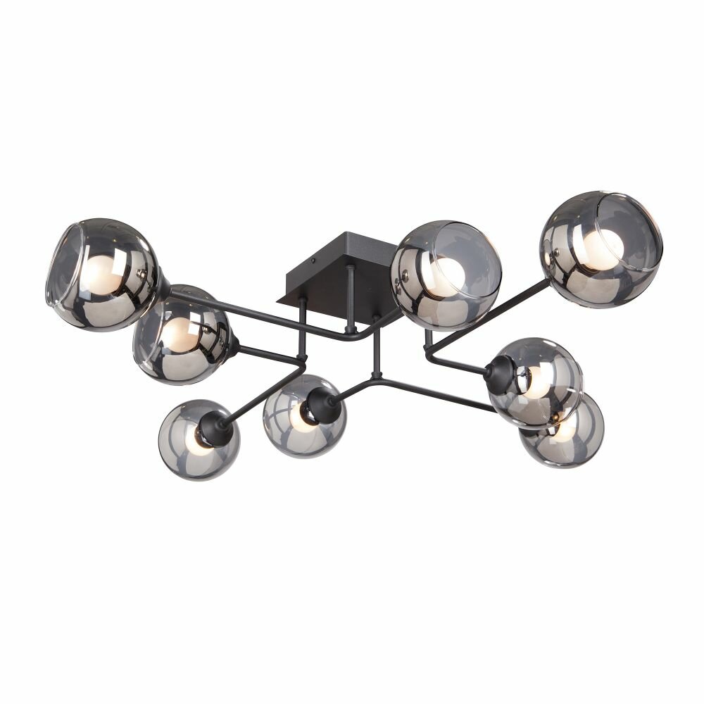 Люстра Vitaluce V4795-1/8PL, 8xE27 Макс. 40Вт Черный, Матовый / Виталюче.