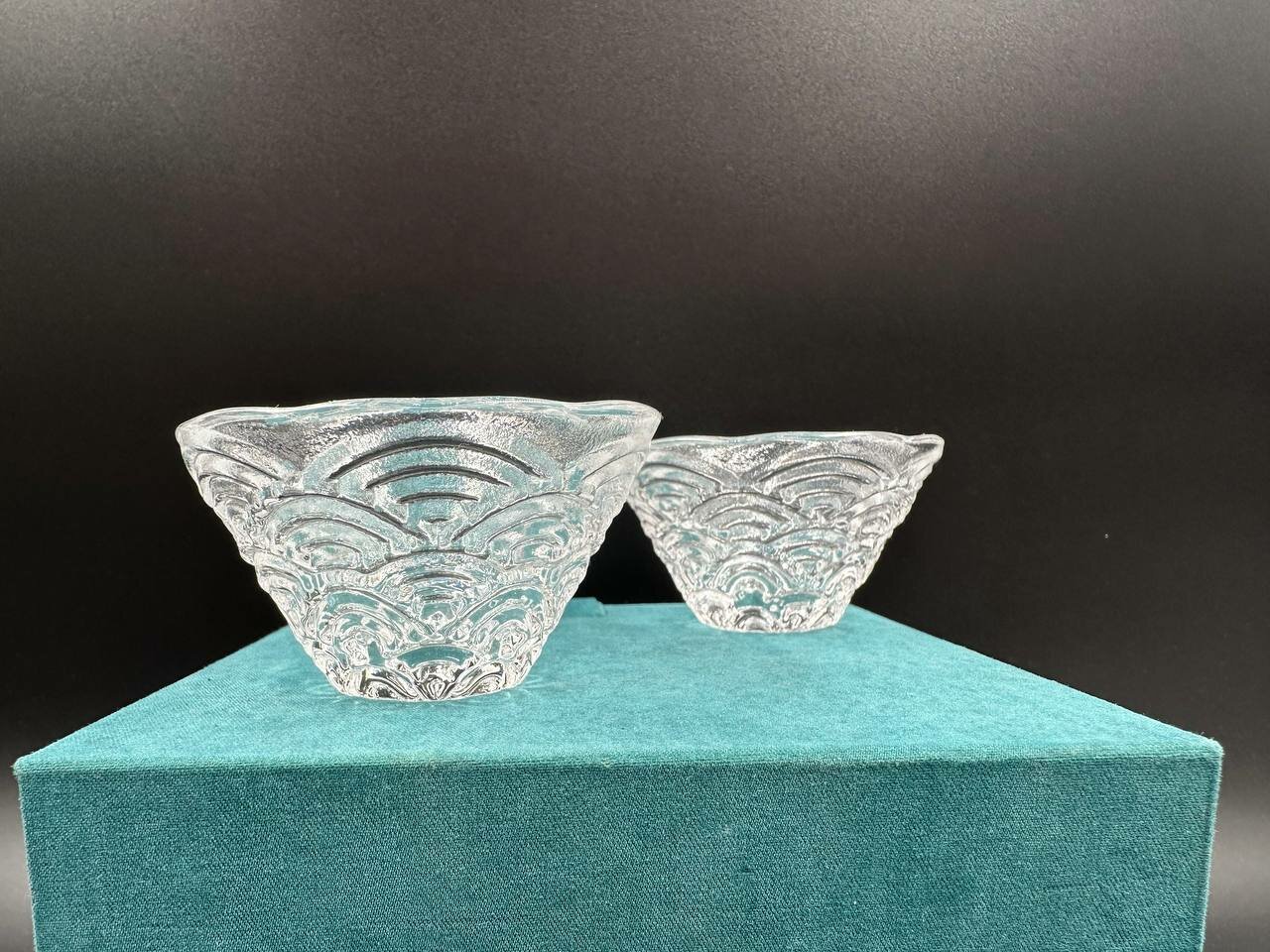 Набор пиал для чая «Ледяные облака» (2шт.) Пиала стеклянная для чая, набор из двух штук.