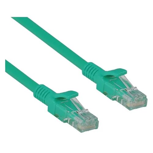 Патч-корд EXEGATE UTP-RJ45-RJ45-5e-5M-GN литой (molded), UTP, кат.5E, 5м, 4 пары, алюминий омедненный, многожильный, зеленый