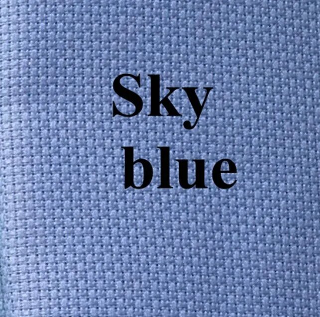Канва для вышивки крестом DREAMCREATE 14ct, Sky blue, 40x40 см