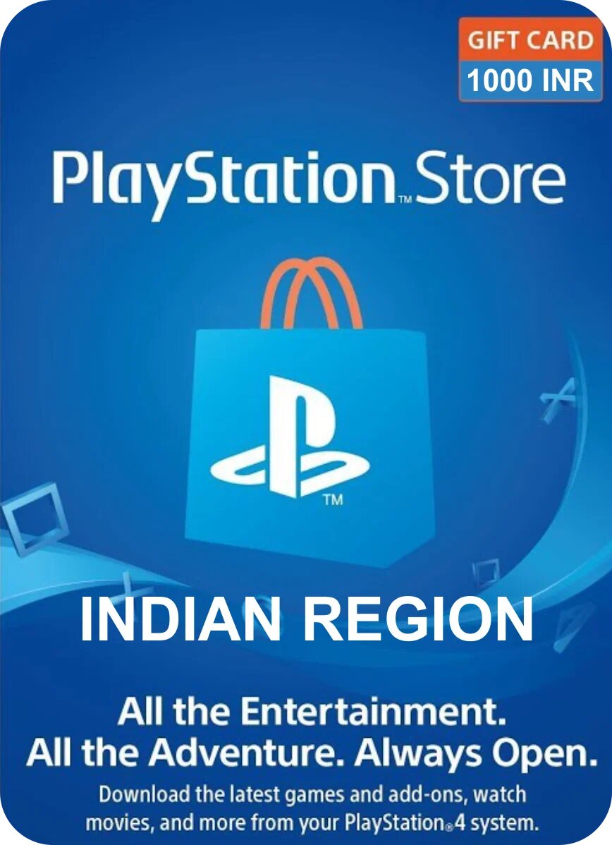 Подарочная карта PlayStation Store 1000 INR Индия / Gift Card Playstation Store 1000 INR India