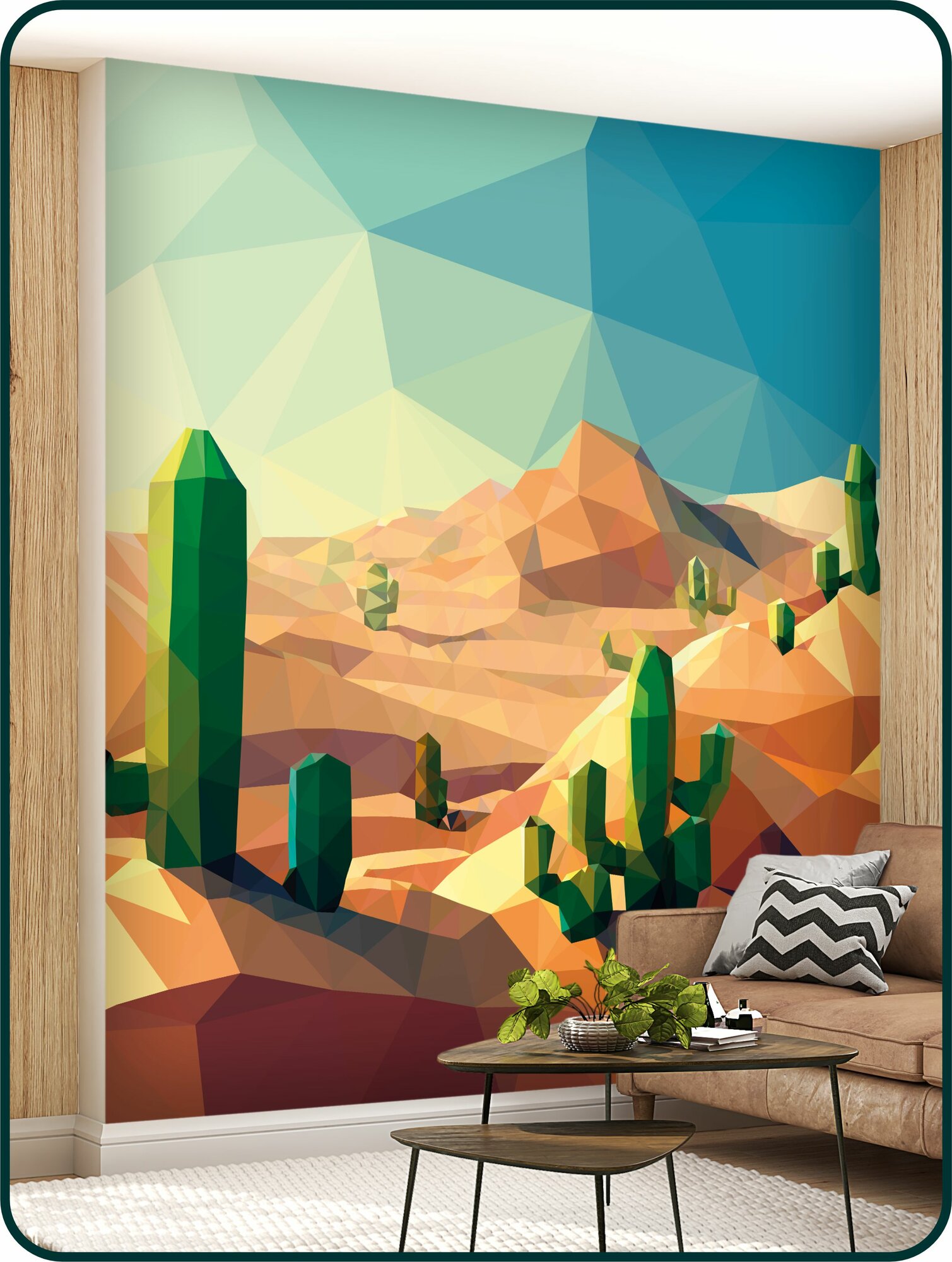 Фотообои Art IrbisPrint на стену Пустыня полигональ 300х270 на флизелиновой основе