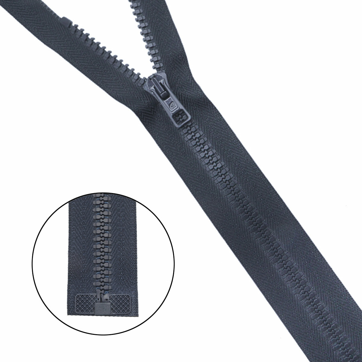 Молния разъемная 80 см тракторная, 1 замок, 5 шт, Тип 6 (2076) ARTA (102 тёмно-серый)