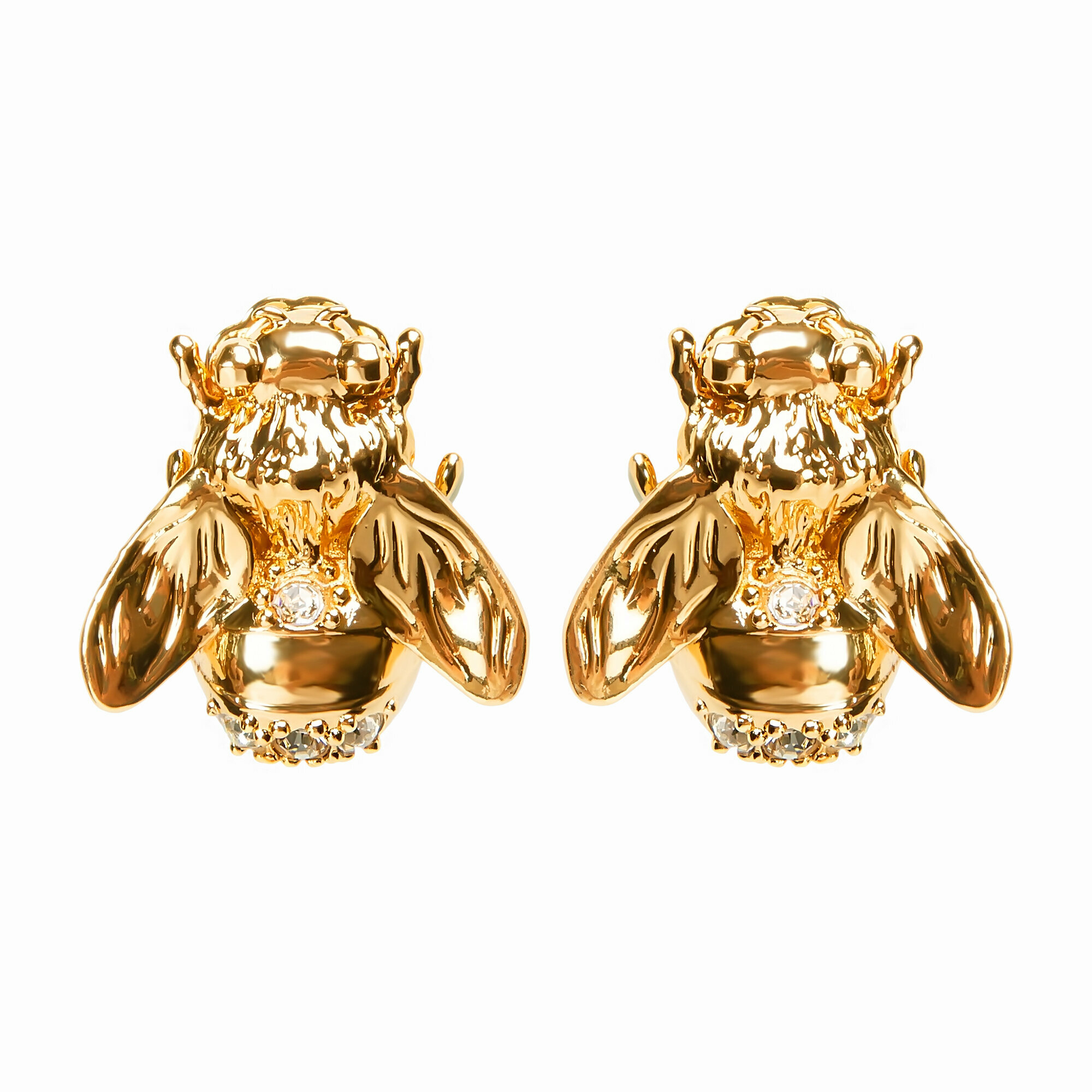 Серьги пусеты, кристаллы Swarovski