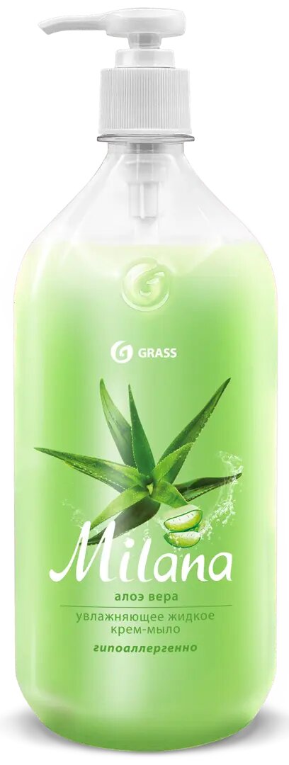 Жидкое крем-мыло Grass Milana «Алоэ вера» 1 л