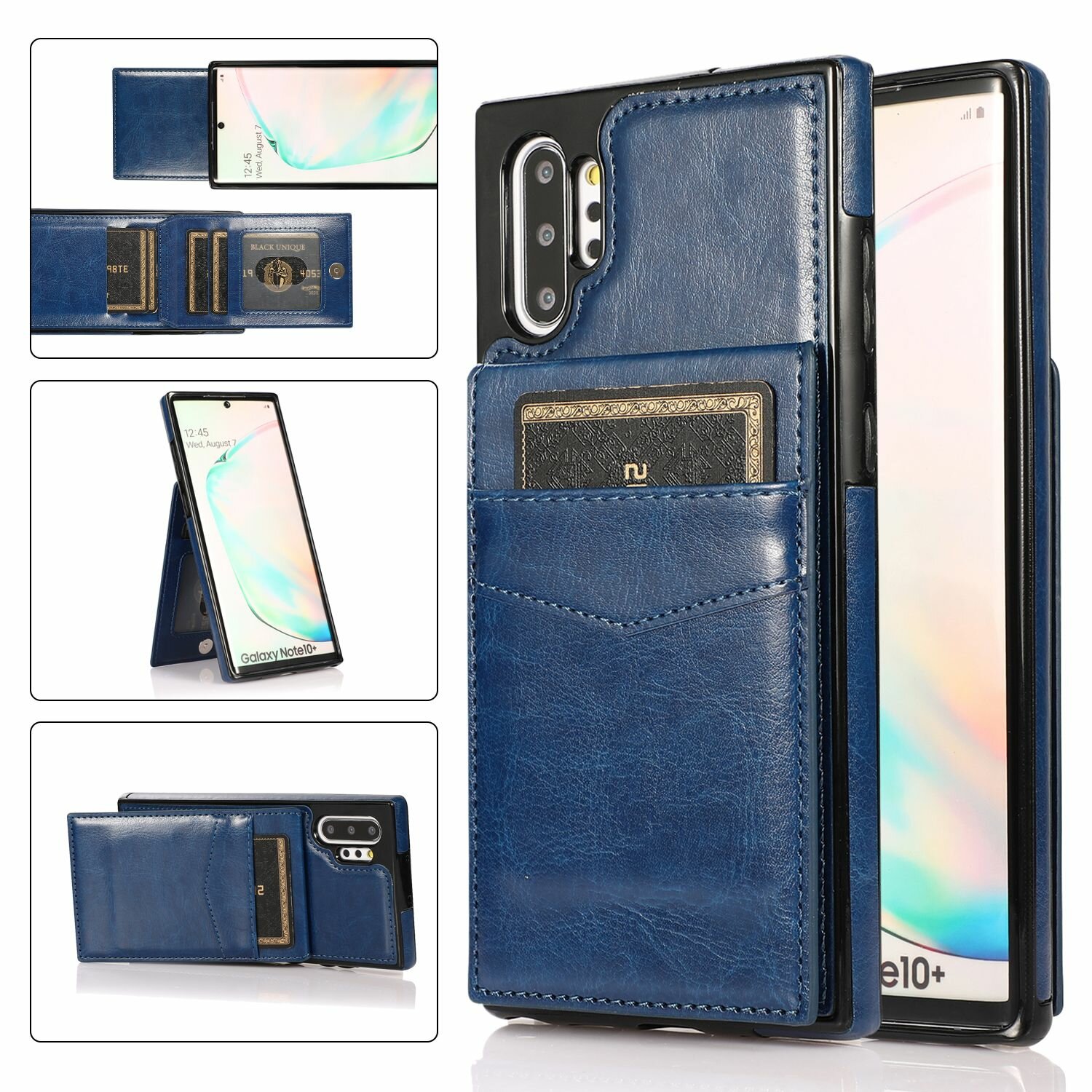 Чехол с подставкой MyPads для Samsung Galaxy Note 10 Plus (Самсунг Галакси Ноут 10 Плюс), кожаный