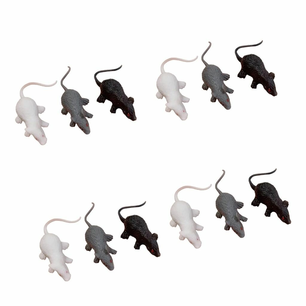 1 упаковка из 12 штук, имитационное мини-украшение для Хэллоуина, мышь-паук-модель мыши