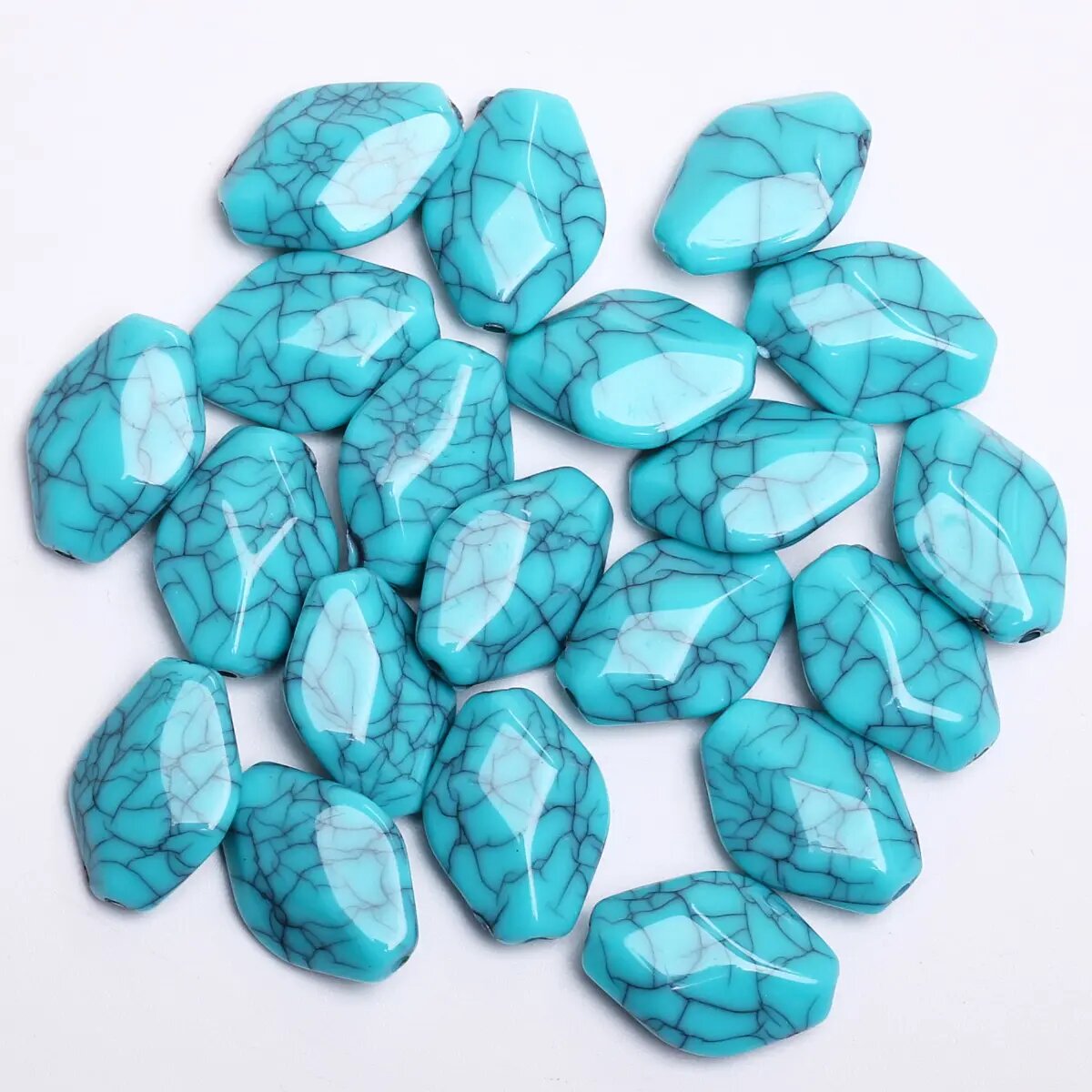 5-30 шт. 11-25 мм имитация бирюзы свободные плоские круглые зеленые цвета для изготовления ювелирных изделий подвески геометрические бусины-разделители