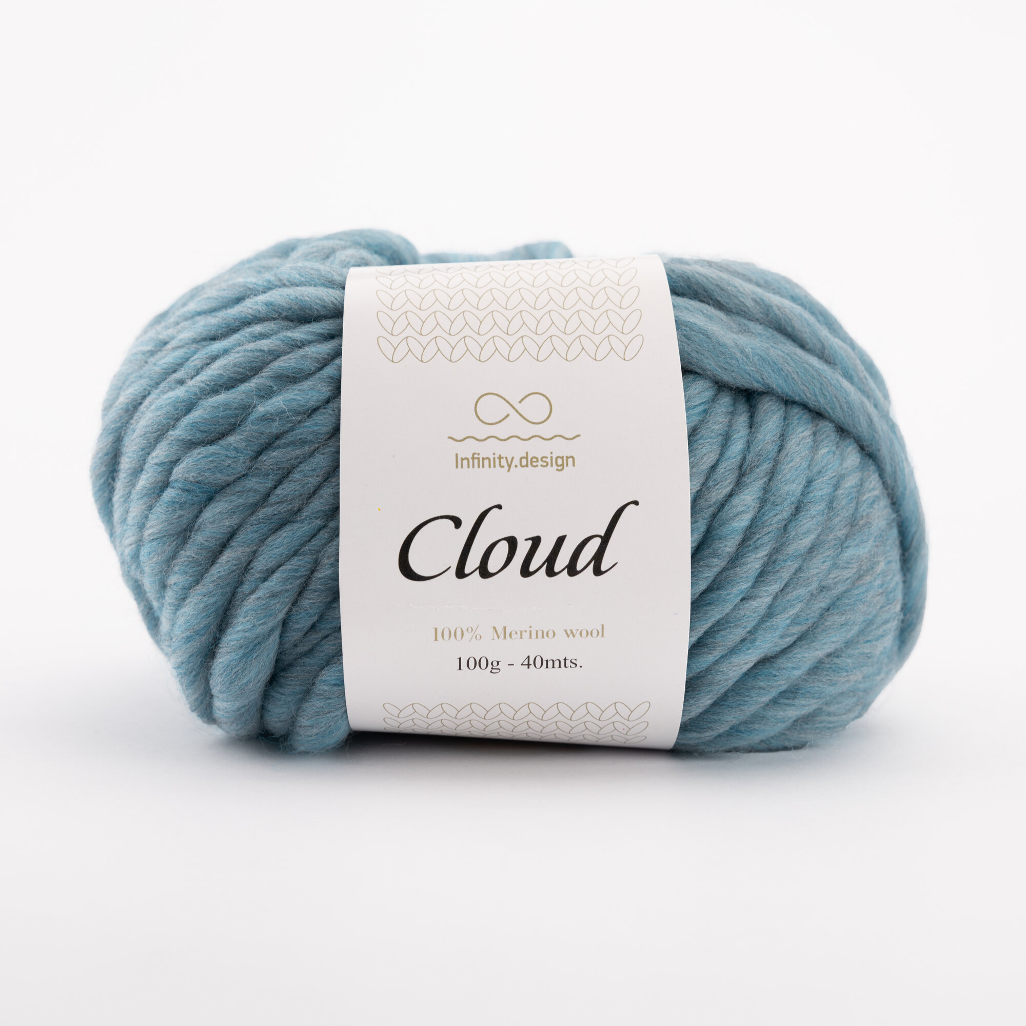 Пряжа INFINITY Cloud 0729 (2 мотка), 100% мериносовая шерсть, 100г, 40м