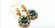 Серьги, кристаллы Swarovski, зеленый в золоте
