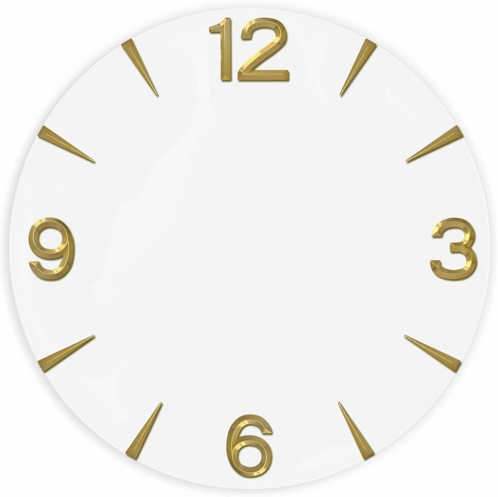 Заготовка для часов. Цифры для часов, арабские 3/6/9/12 с рисками 4,5см золотые EPOXYMASTER