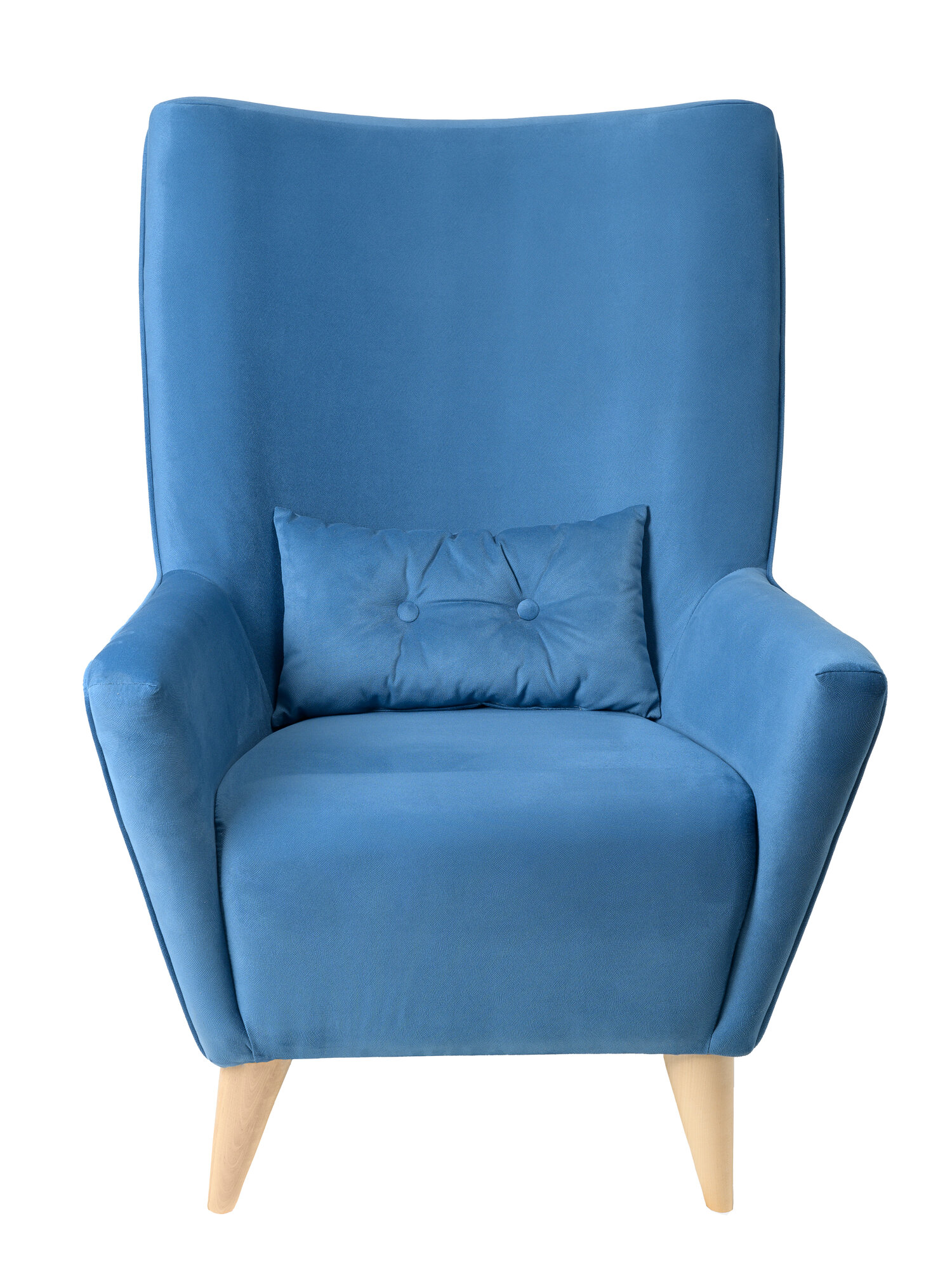 Кресло мягкое интерьерное для дома офиса дачи кафе натурин велюр 78х109х90 синий