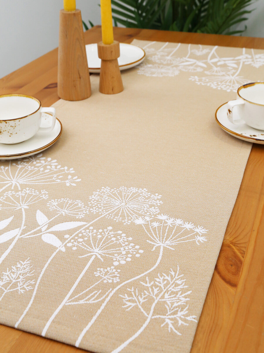 Дорожка для стола Le Gobelin Травинки беж 45х130 см