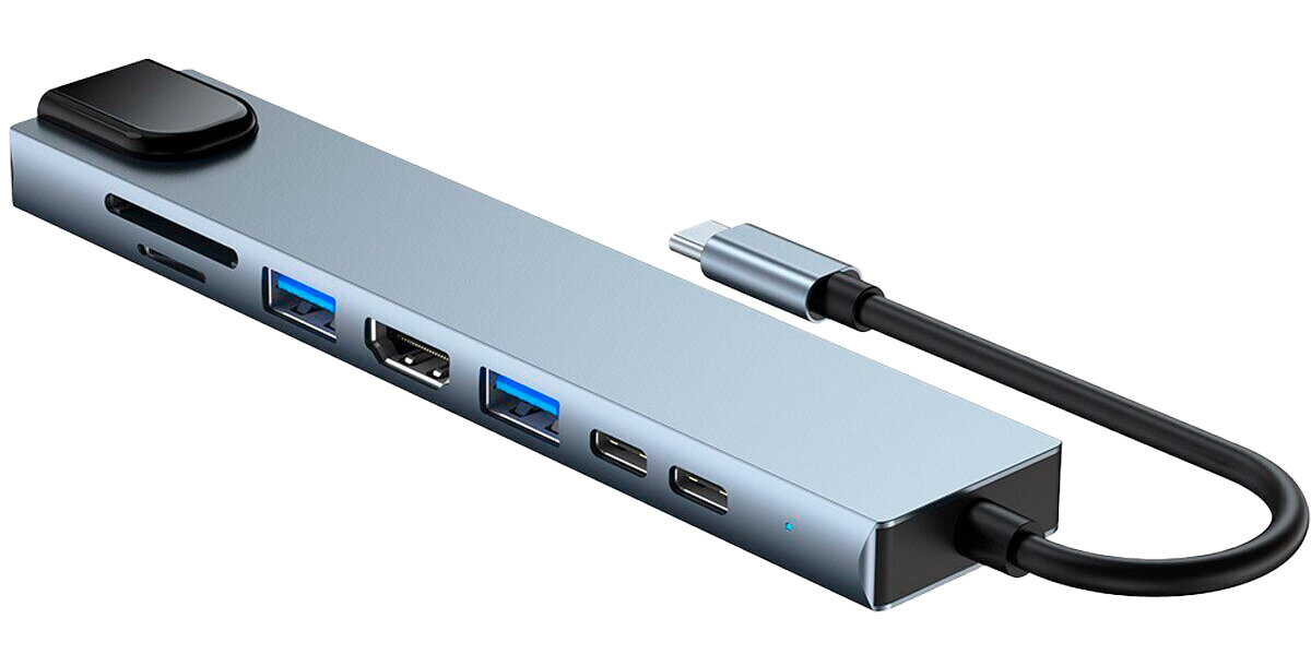 Адаптер-переходник 8 в 1 Mivo MH-8011 USB HUB 8 in 1