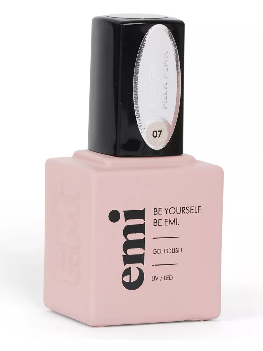 E.MiLac Base Gel Молочный розовый №07, 9 мл.