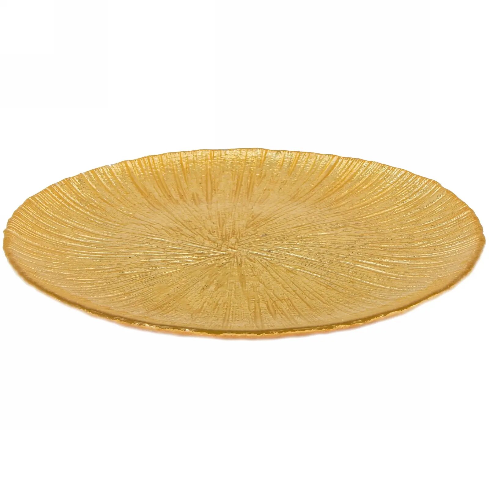 Тарелка 21см «Лунное сияние», золотая, стекло, ручная работа, уникальный узор
