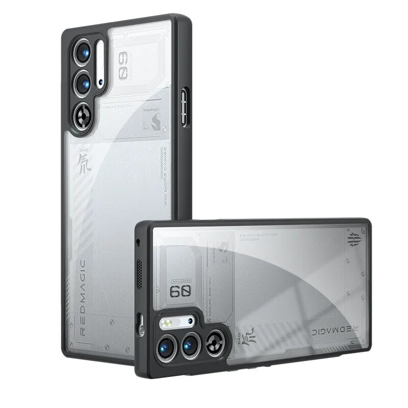 Матовый Прозрачный чехол для Nubia Red Magic 9 9S Pro Plus чехол, Ультратонкий Прозрачный чехол HD для RedMagic 9s Pro, чехол Clear Black, Red Magic 9 Pro