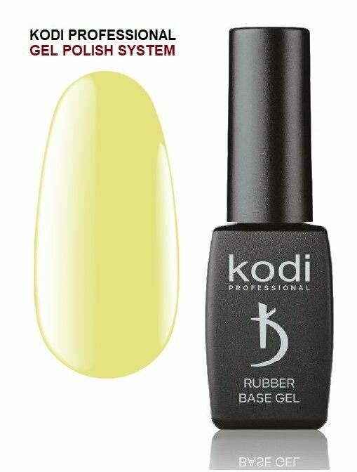 Kodi professional Color Rubber Base Gel Vanilla / Цветная база для гель-лака 8ml, коллекция "MACARONS"