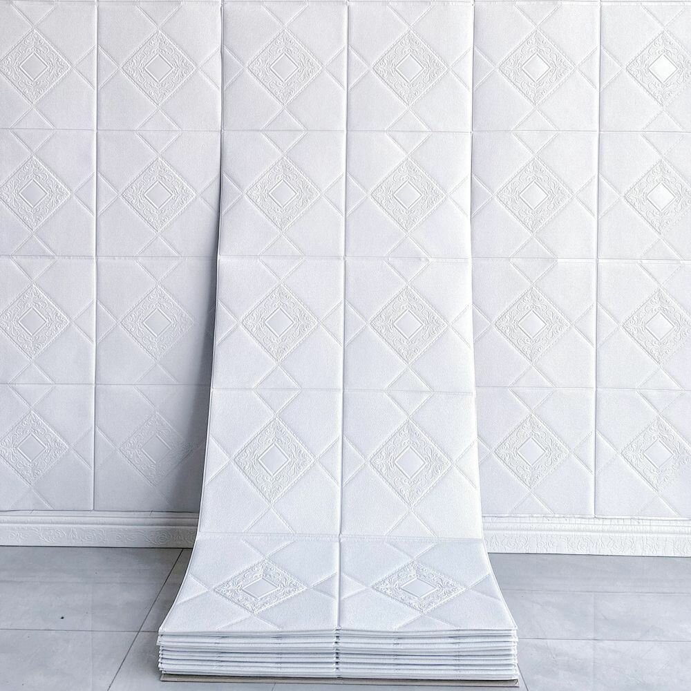 Стеновая панель Панели самоклеющиеся для стен плитка 70 смx10м, мягкие, 3д, пвх, декоративные