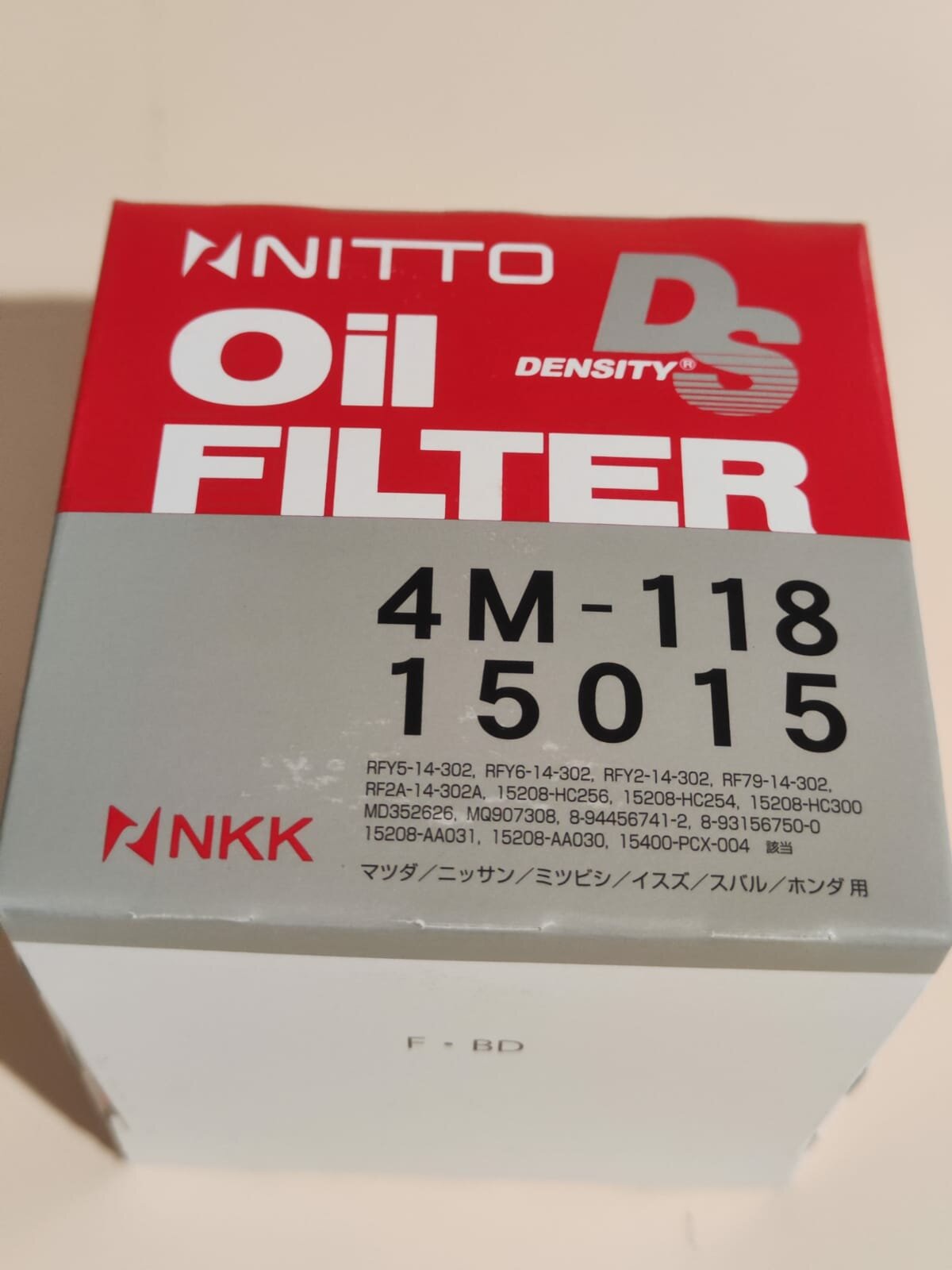 Фильтр масляный Nitto 4M-118 ( япония), для Hyundai, Mitsubishi. Solaris, Creta, ix35; Accent, Getz. Kia Rio и Sportage