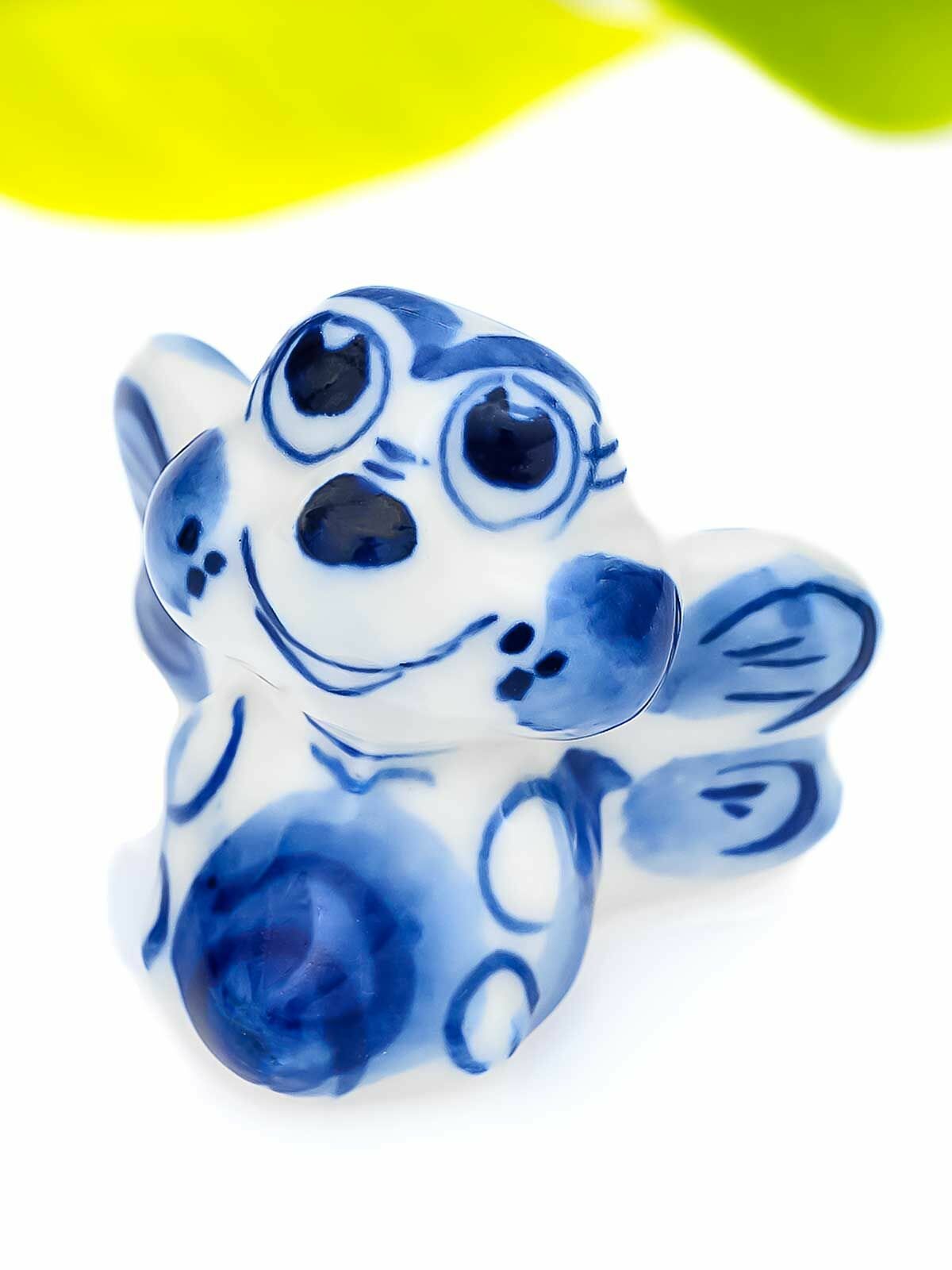 Фигурка коллекционная - Пчелка, Гжель, Фарфор, 3,3 см