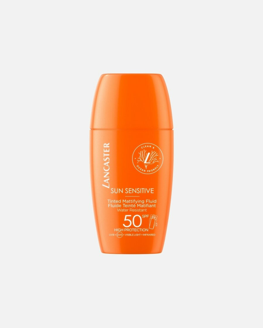 Lancaster Солнцезащитный крем для лица Sun Sensitive Tinted Mattifying Fluid SPF 50, 30 мл