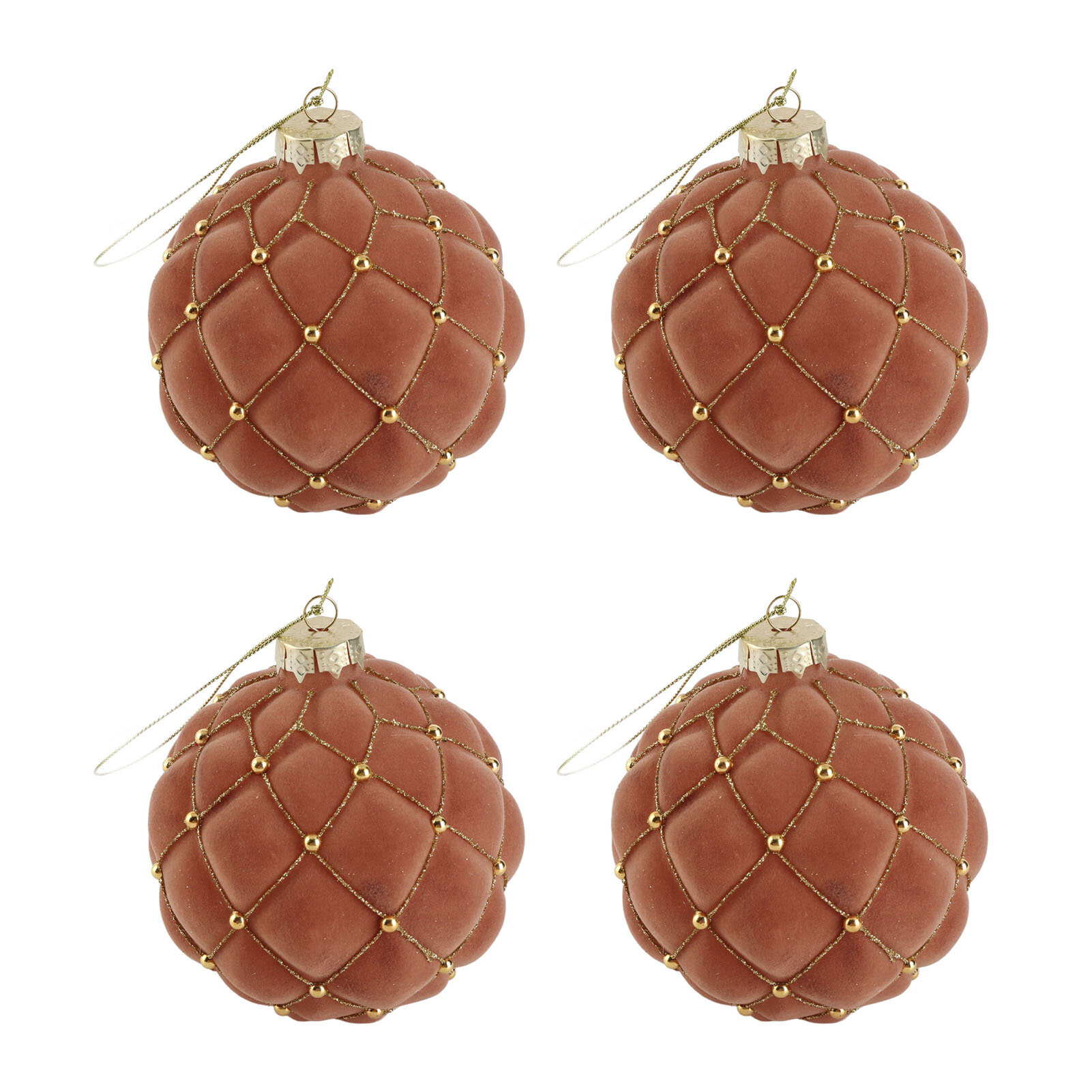 4pcs Xmas Balls Tree Decoration Ornament Hanging Ball for Home Decor 10cm