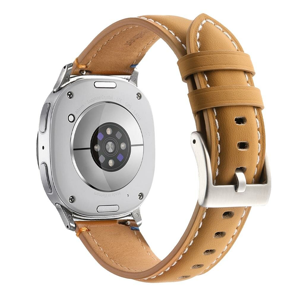 Подходит Для SAMSUNG Galaxy Watch 8 40MM 44MM/8Classic 46MM, Кожаный Ремешок Для Часов С Заостренным Хвостом И Классической Пряжкой