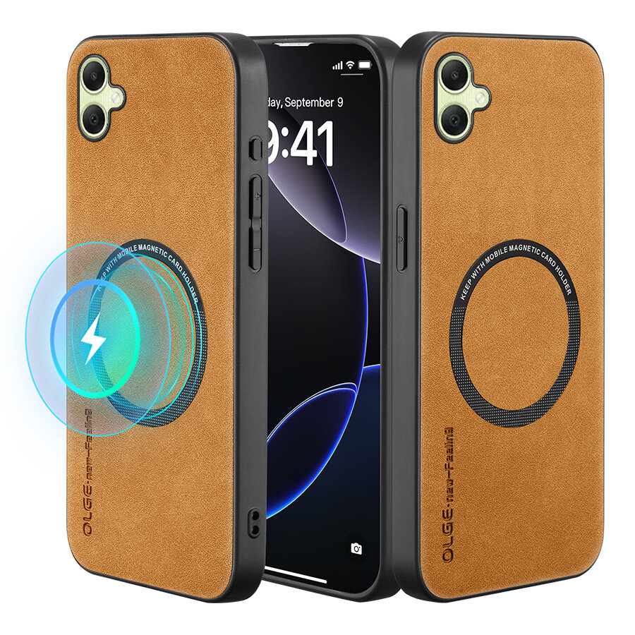 Чехол Для Samsung Galaxy A07/ Самсунг Галакси A07, soft touch, чехол-кардиомонитор, искусственная кожа, поликарбонат (PC), защита камеры, ударопрочный, усиленные углы, Samsung, Samsung Galaxy A07, brown,