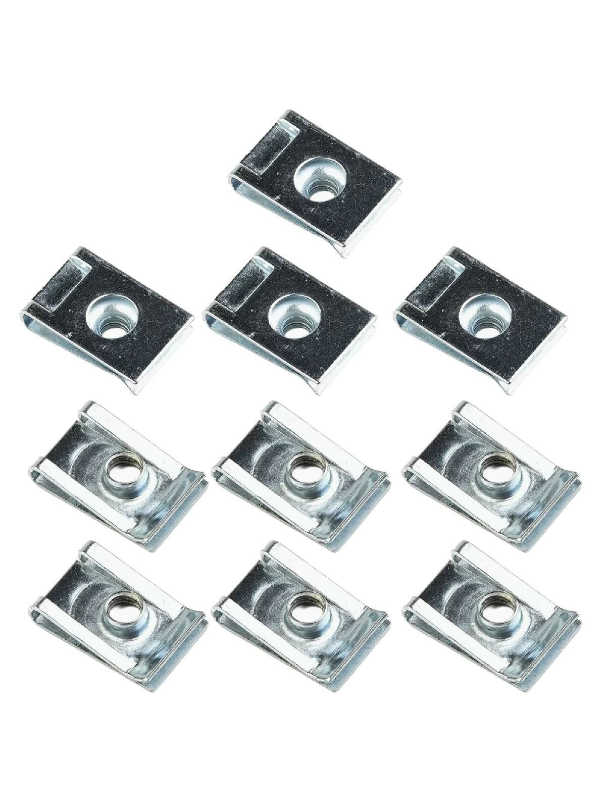 Комплект Крепежа для Номерного знака из нержавеющей Стали 10шт Пружинный Стальной U Образный Зажим