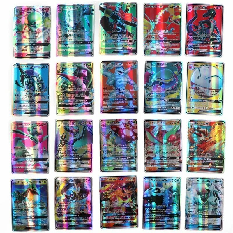 100 штук карточек покемонов из коллекции Пикачу, Pokemon cards-mai3