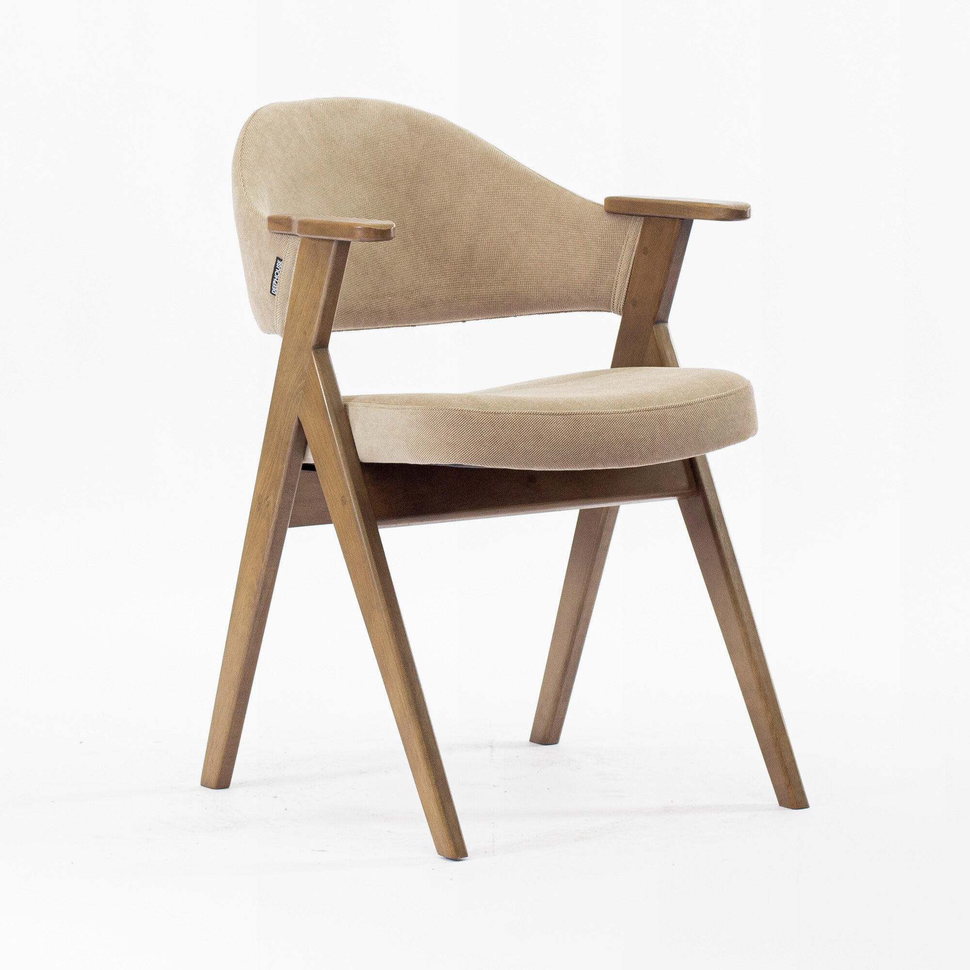 Стул Лестер бежевая ткань массив бука (терра) для дома/для гостиной/для столовой/для кафе/кухонный стул/стул кухонный