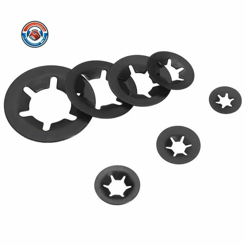 Набор зубчатых стопорных шаек Starlock M3-М12, пружинящая шайба 65Mn, универсальный крепёжный комплект для дерева, пластика, металла, систематизированный кейс