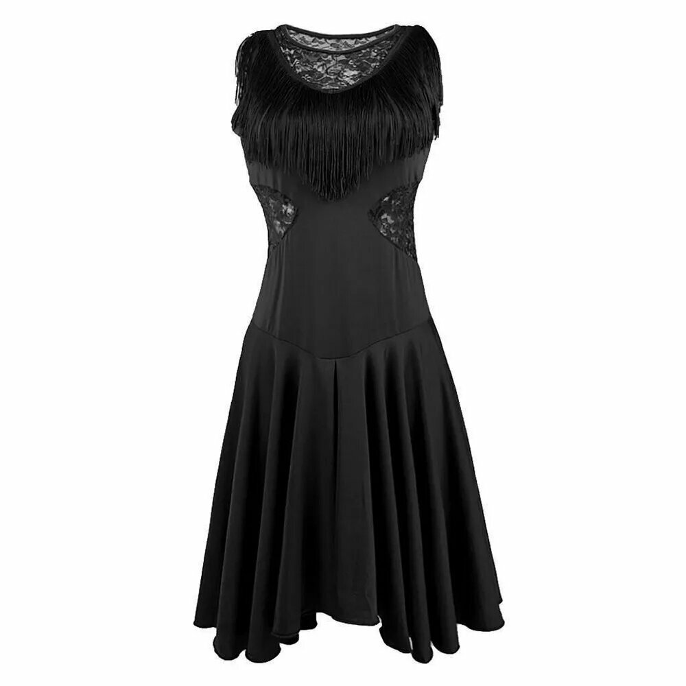 Платье для латинских танцев с кисточками XL