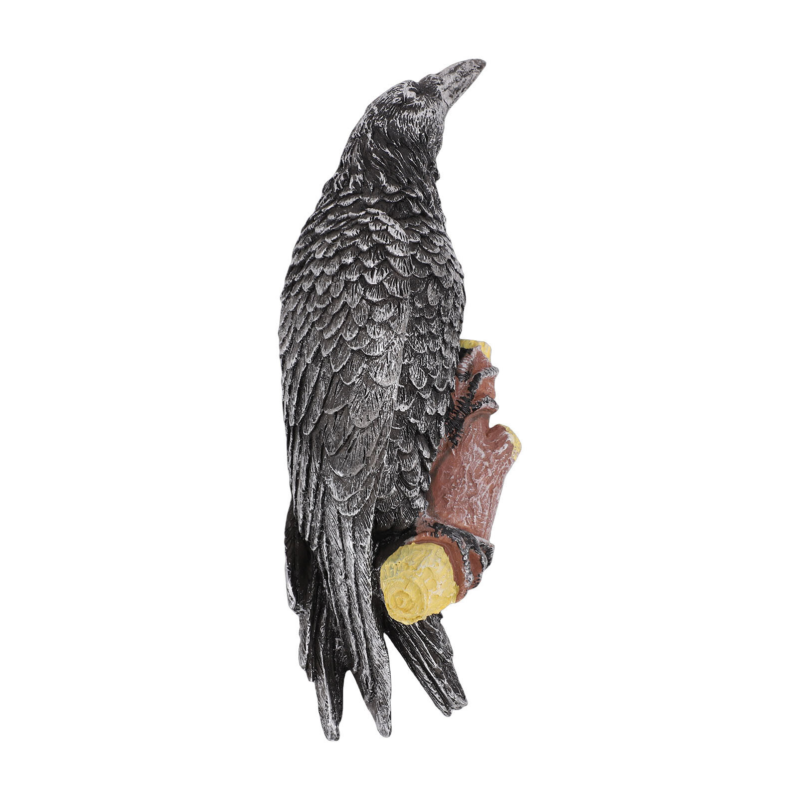 Реалистичная фигурка вороны из смолы, сидящей на ветке, для балкона, сада или двора.