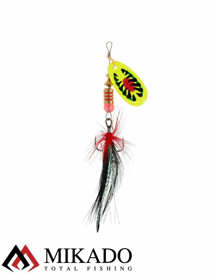 Блесна вращающаяся с кисточкой Mikado BLASTER № 0, 1,4 г, серебро/28