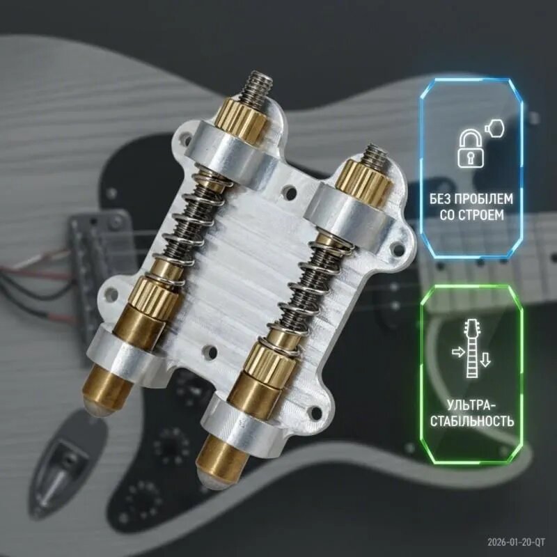 Тремоло-система для электрогитары двойная, стабильный строй