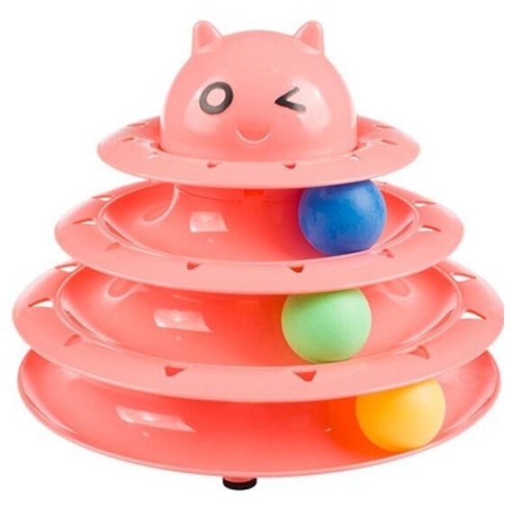 Игрушка для кошек и котят Zoowell QTY01503P трек интерактивный, розовый