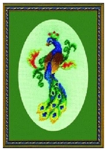 Вышивка Павлин 17x20 см.
