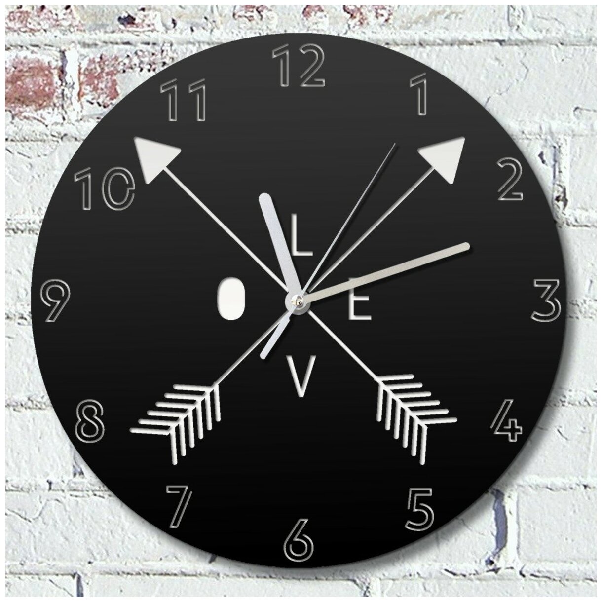 Настенные часы Стрелы (Love, Этно, стрелки, индейцы) - 737