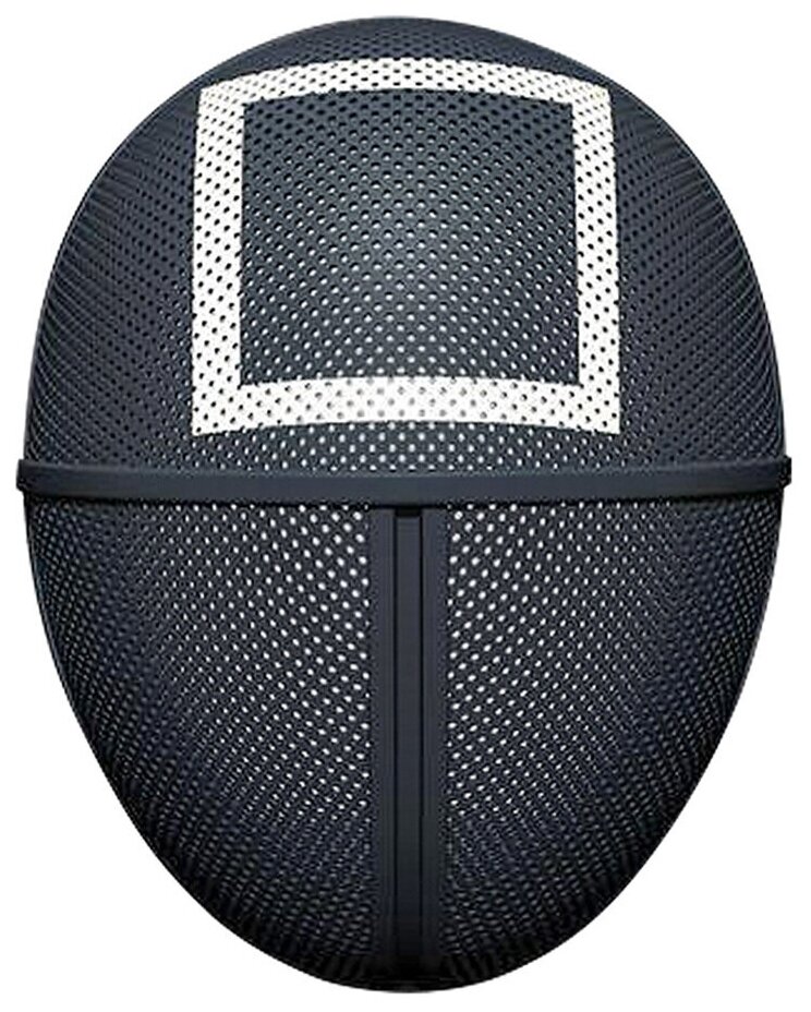 Маска из Игра Кальмара, квадрат / Маска надзирателя, охранника, сотрудника из Игры в Кальмара / Сериал Игра в Кальмара / Маска Анонимуса