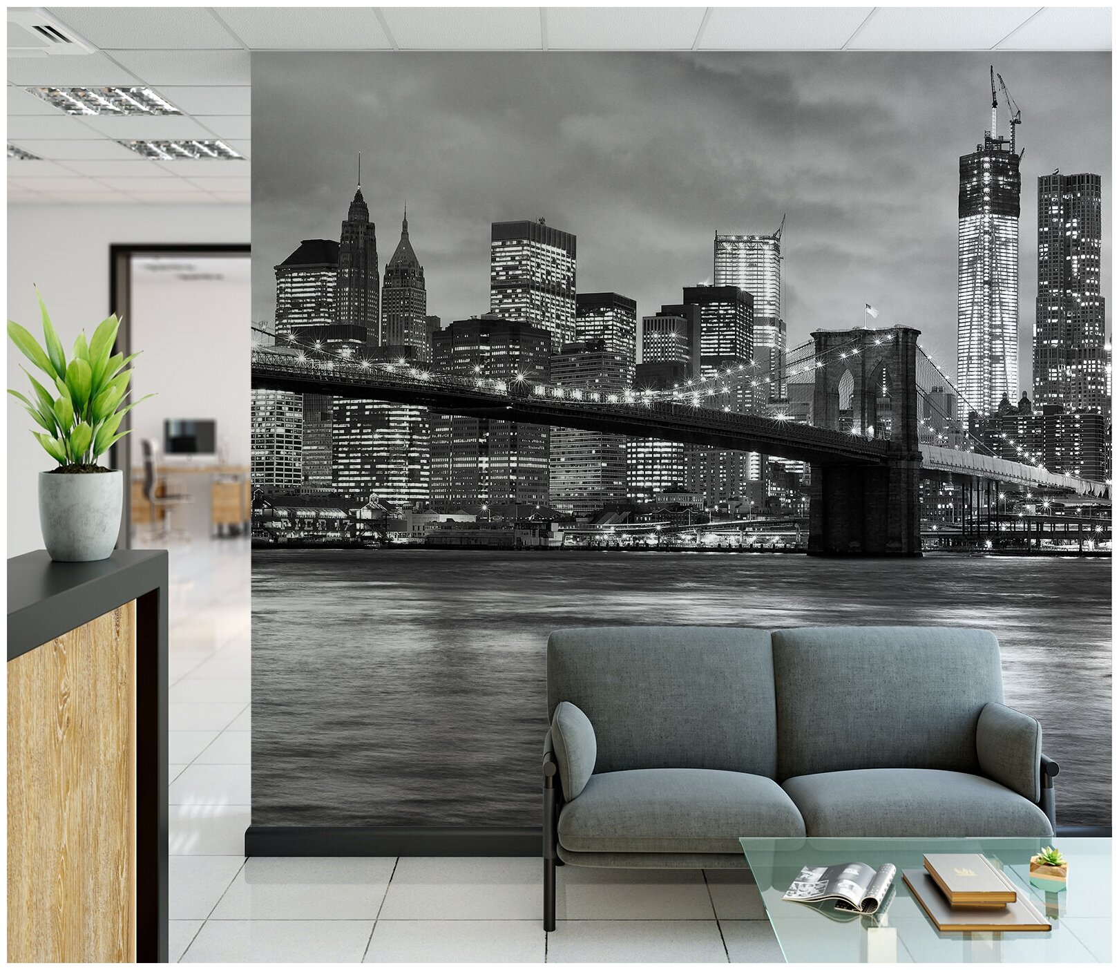 Фотообои / флизелиновые обои Ночной город 3 x 2,7 м