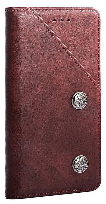 Чехол-книжка Ретро MyPads Cuciture Eleganti для Xiaomi Redmi Note 7/ Note 7 Pro / Xiaomi Redmi Note 7S из эко-кожи с магнитной крышкой, с прострочк.