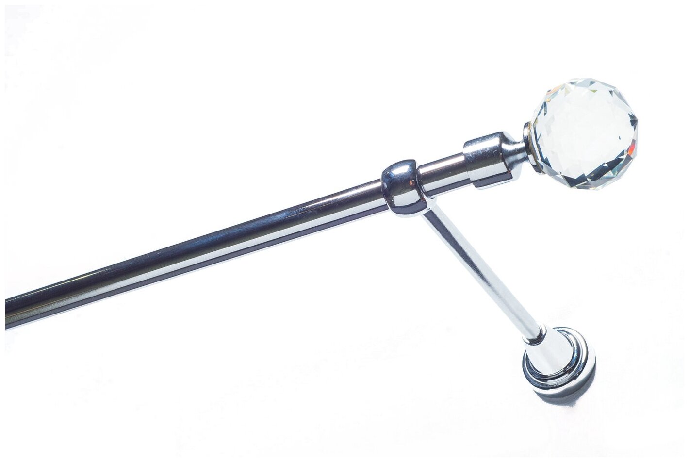 Карниз для штор 3,6 метра AICITY16 бриллиант серебро глянец