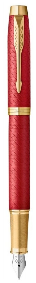Перьевая ручка Parker IM Premium F318 Red GT, перо: F, цвет чернил: blue, в подарочной упаковке. 2143650